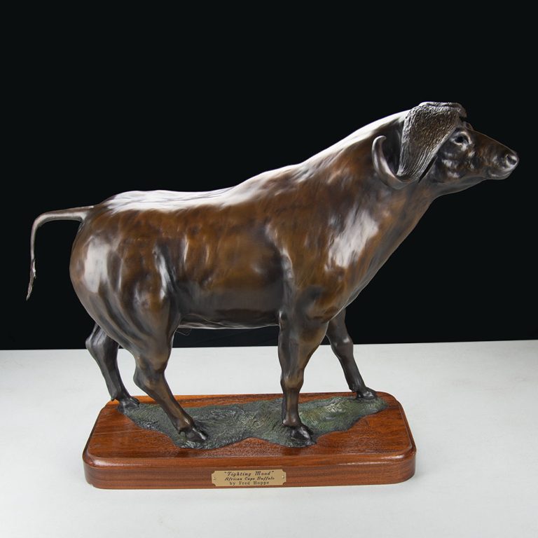 Ed Brown Products | “Fighting Mood” Cape Buffalo Bronze Sculpture by ...